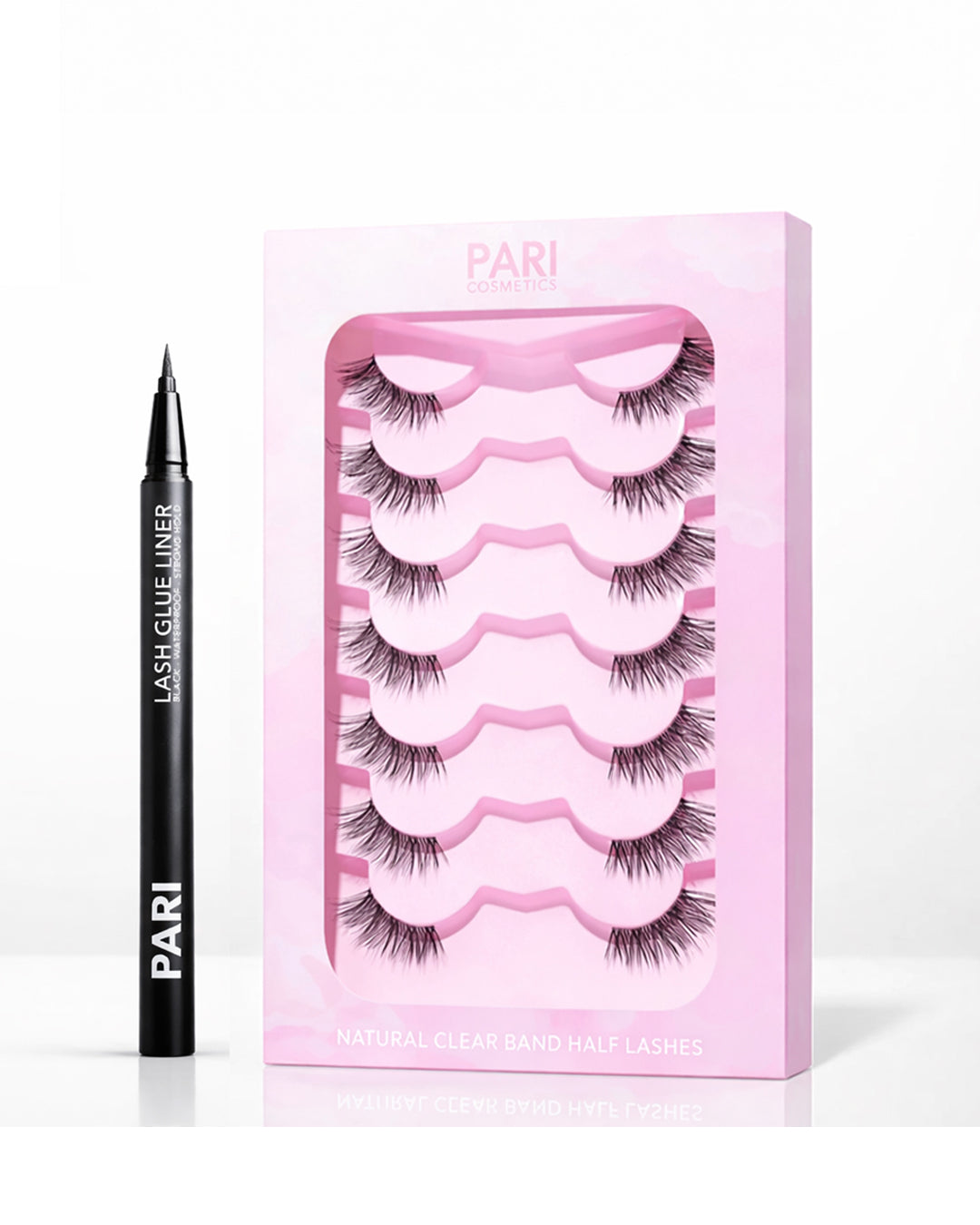 Natural Cat Eye Combo (Half Lashes + Glue Liner) – PARI COSMETICS